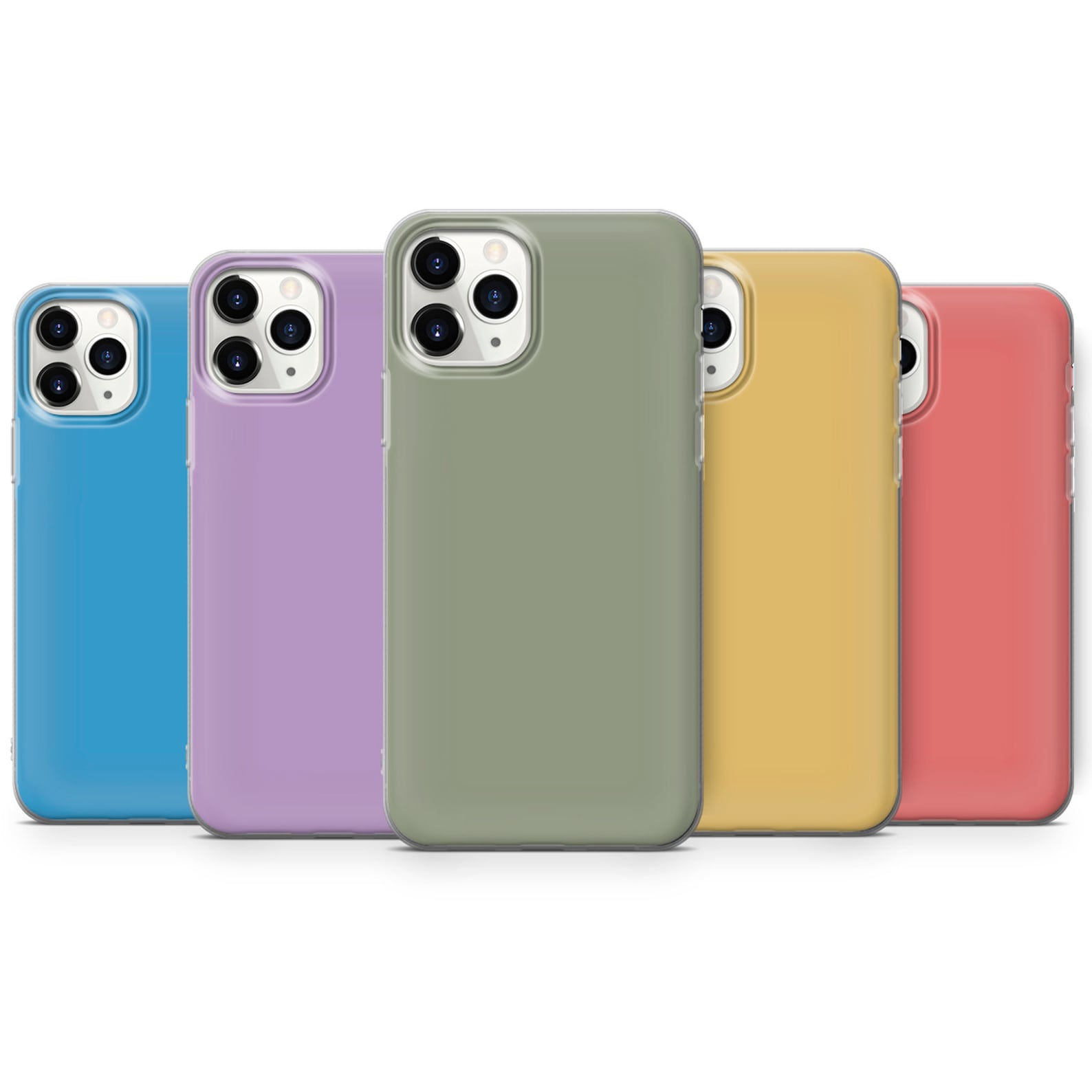 Pastel Coloured Phone Case Matte Cover for iPhone 17 Pro Max, 16e, 15 ...