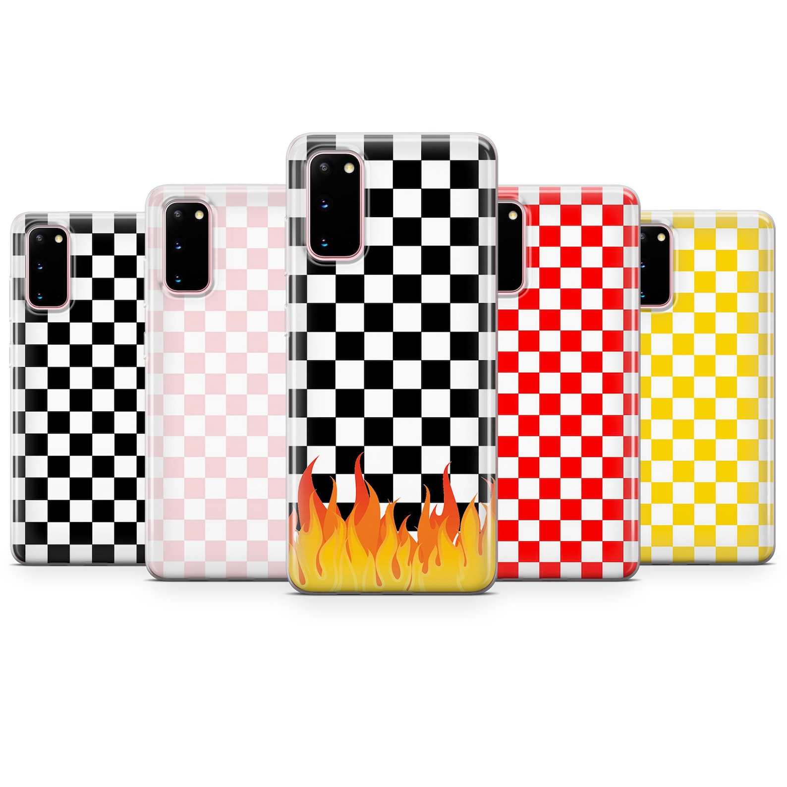 Checkered Phone Case Fire Checker Cover Fit for Iphone 13 Pro | Etsy UK