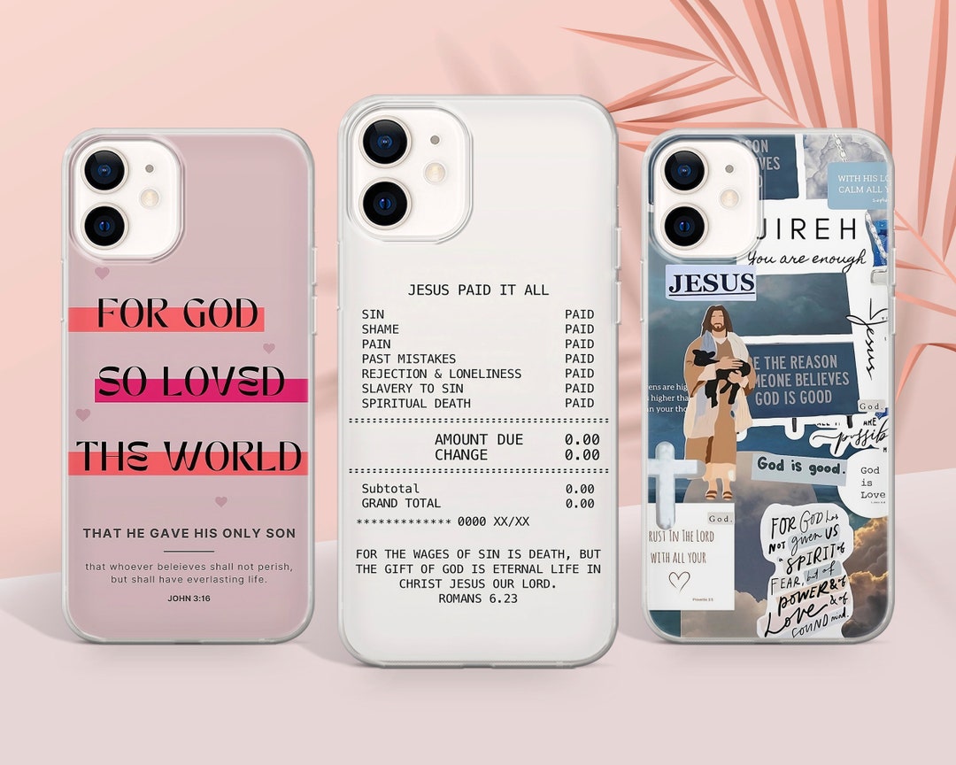 Bible Verses Phone Case Jesus Sin Cover for iPhone 17 Pro Max, 16e, 15 ...