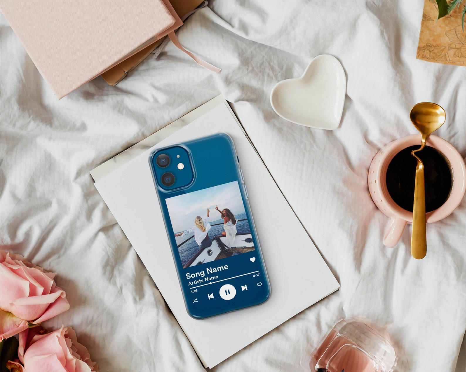 Custom Music Plaque Phone Case Music Player Song Cover Fit for iPhone ...