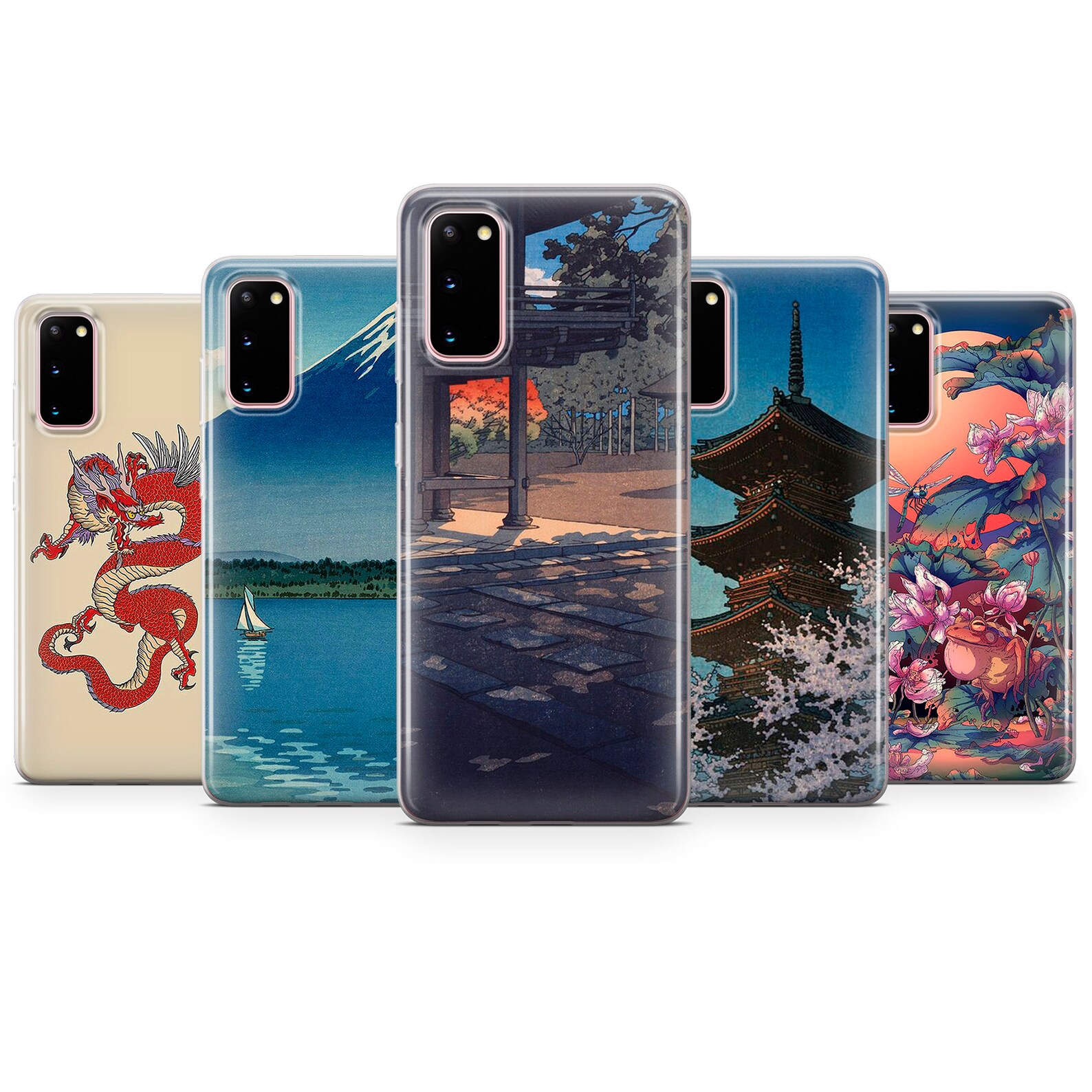 Japanese Style Phone Case Mountain and Sun Art Cover Fit for - Etsy UK