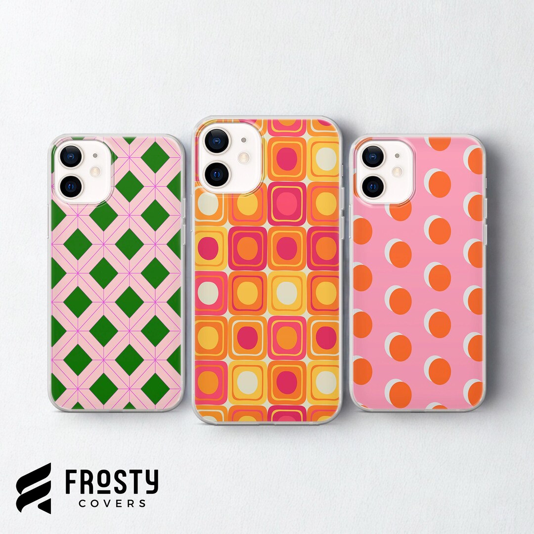 Retro Pop Phone Case Groovy Pattern Cover for iPhone 17 Pro Max, 16e ...