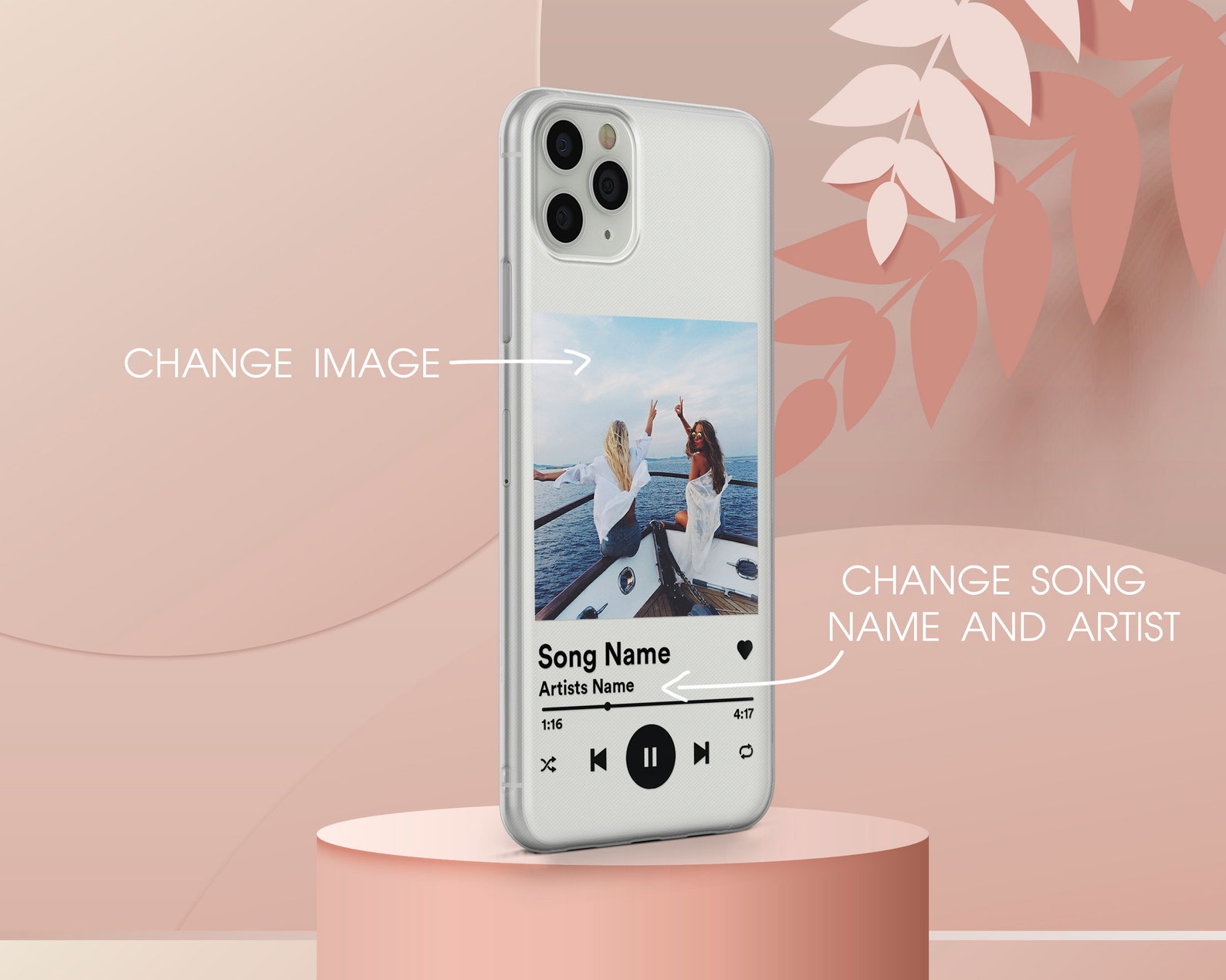 Custom Music Plaque Phone Case Music Player Song Cover Fit for iPhone ...