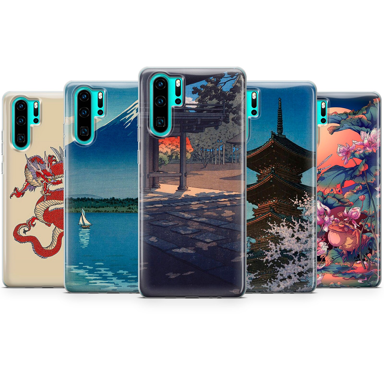 Japanese Style Phone Case Mountain and Sun Art Cover Fit for - Etsy UK
