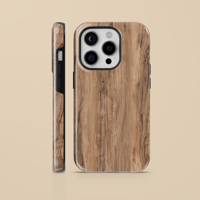 Wooden Oak Print Phone Case Wood Pattern Cover for iPhone 17 Pro Max ...