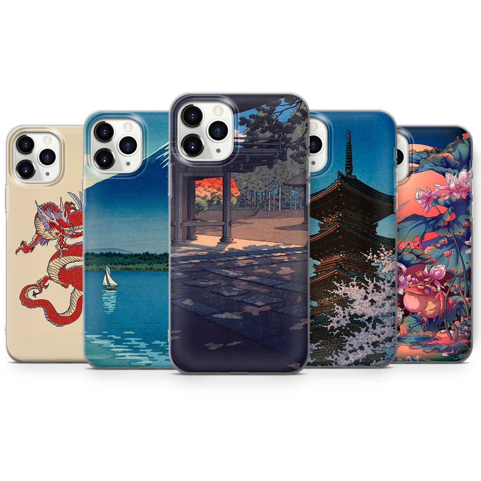 Japanese Style Phone Case Mountain and Sun Art Cover Fit for - Etsy UK