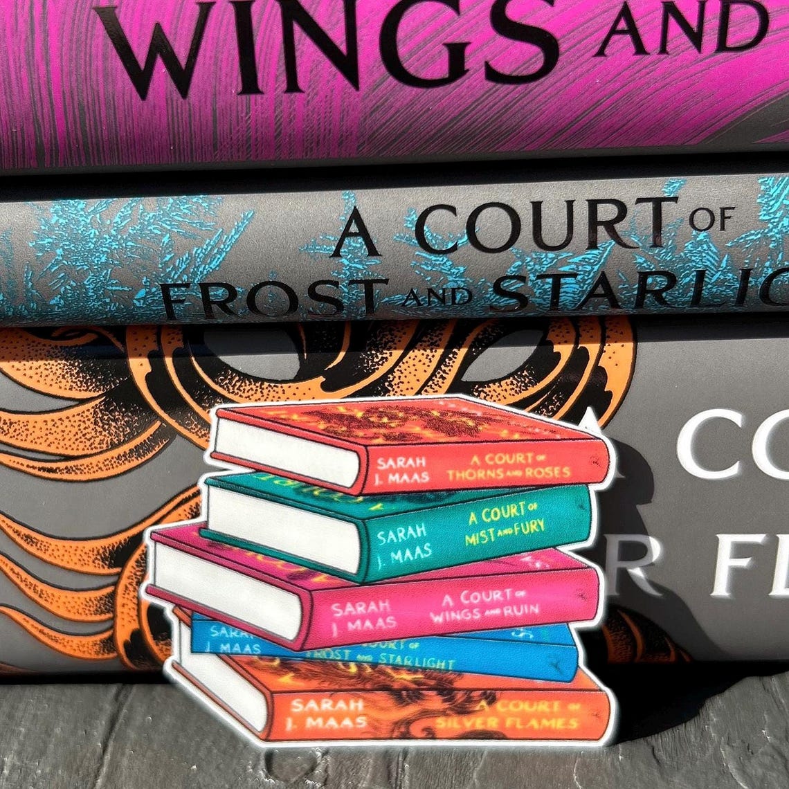 ACOTAR Book Stack Sticker Sarah J Maas Reading Sticker Kindle Sticker ...