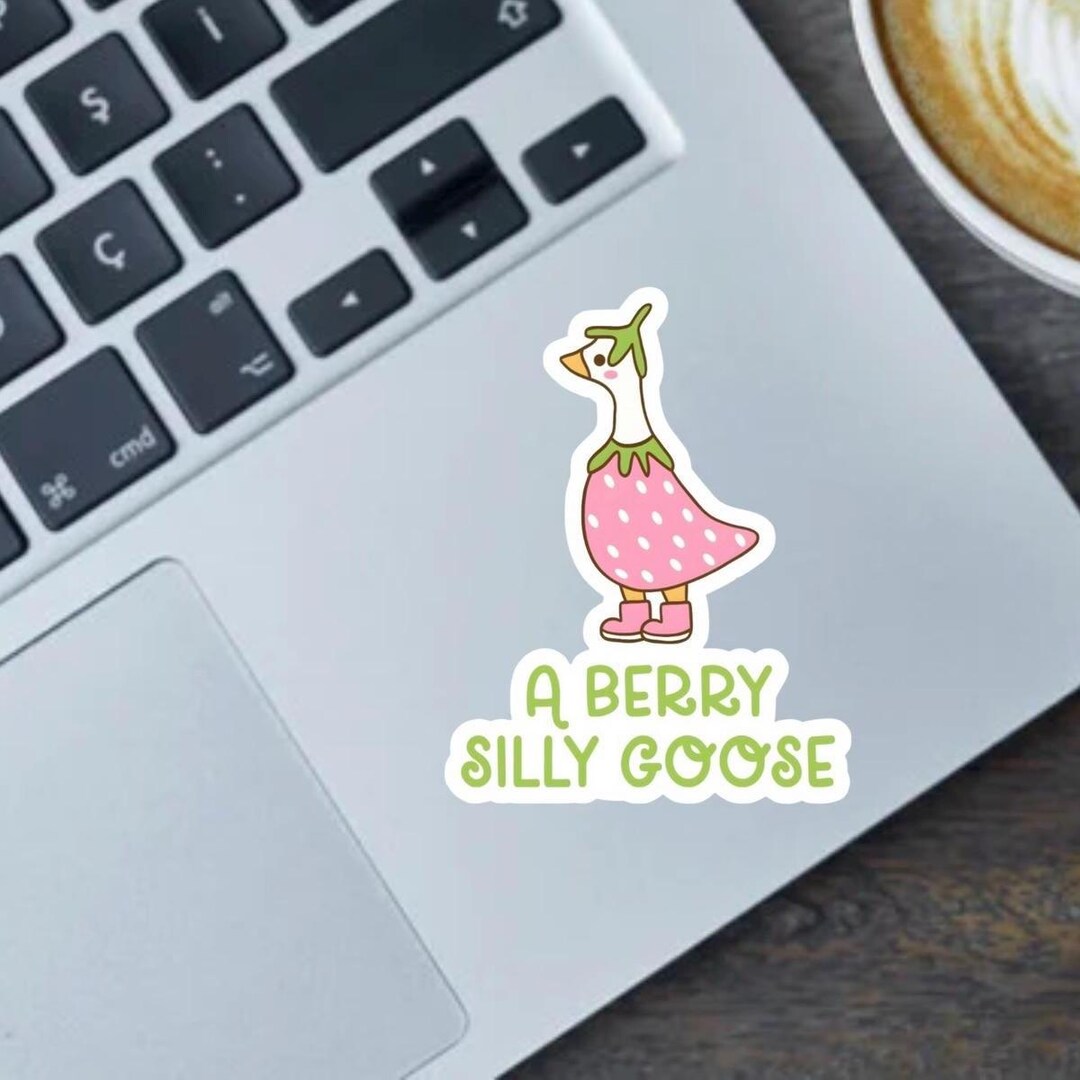 A Berry Silly Goose Vinyl Sticker, Magnet or Bumper Sticker Cute ...