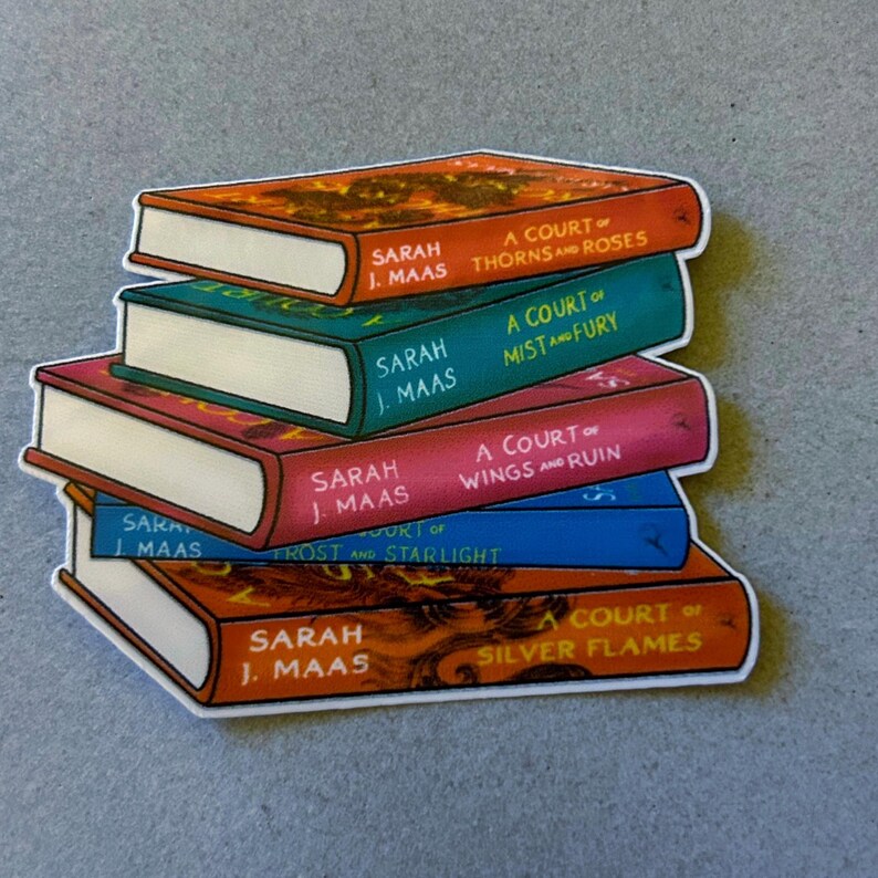 ACOTAR Book Stack Sticker Sarah J Maas Reading Sticker Kindle Sticker ...
