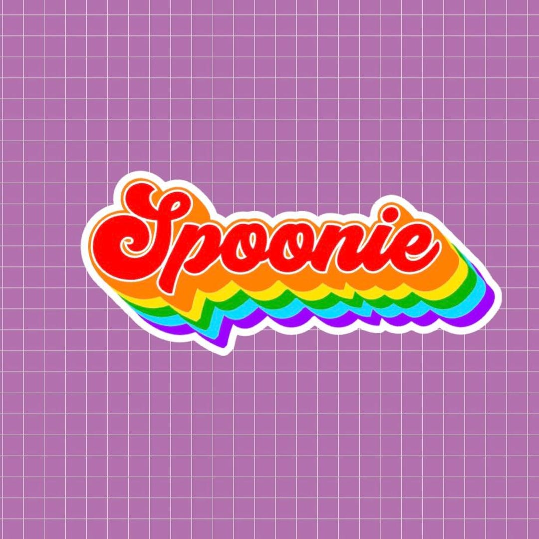 Rainbow Spoonie Sticker, Bumper Sticker or Magnet - 2.5 Inches ...