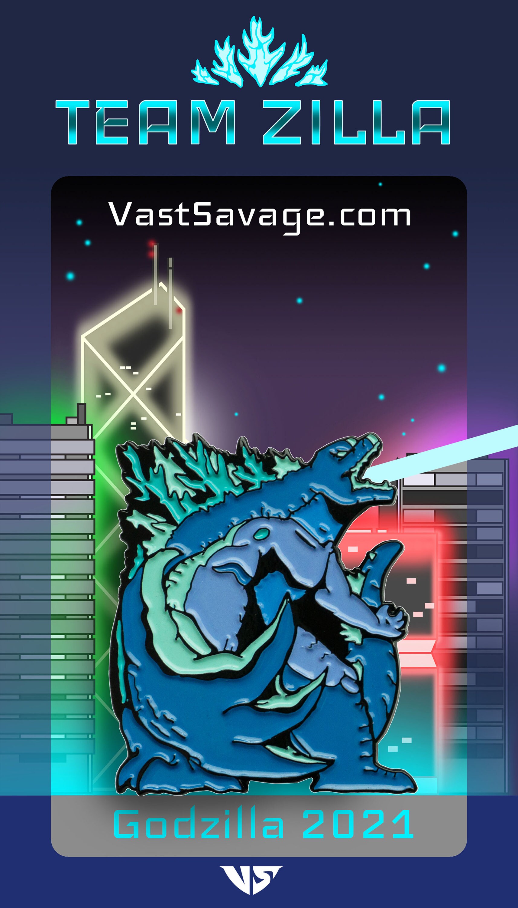 Godzilla vs. Kong enamel pin FREE SHIPPING | Etsy