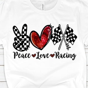 Peace Love Racing PNG, Sublimation Design, Nascar, Motocross, Track Car ...