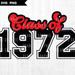 Reunion SVG Class of 1972 Svg Group Spirit Shirt Senior 70 - Etsy