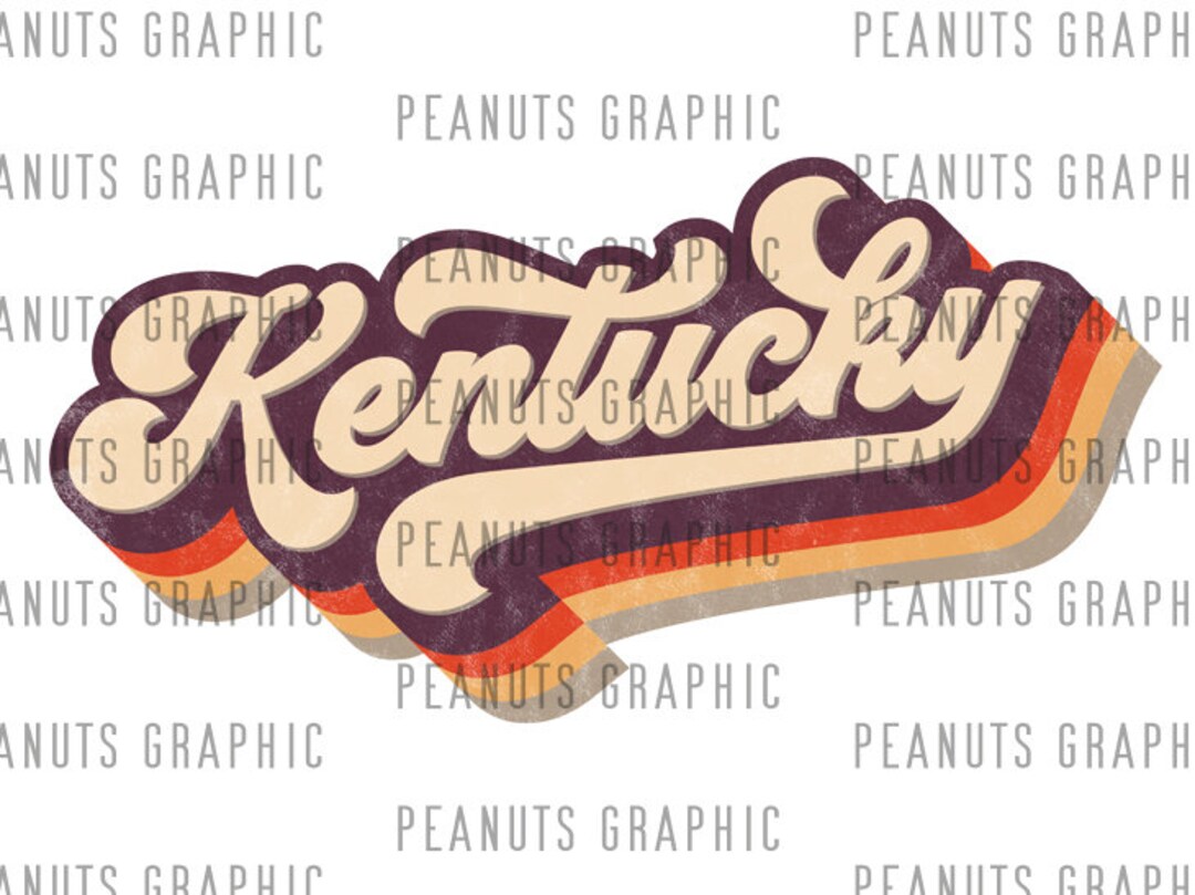 Retro Kentucky PNG Sublimation Design, KY, U.S. State, Vintage ...