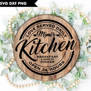 Mimi's Kitchen Svg, Kitchen Sign Decor SVG, Kitchen Quotes SVG, Kitchen ...