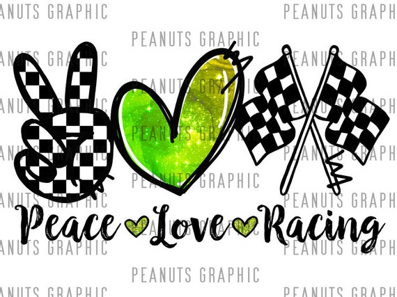 Peace Love Racing PNG Sublimation Design Nascar Motocross - Etsy