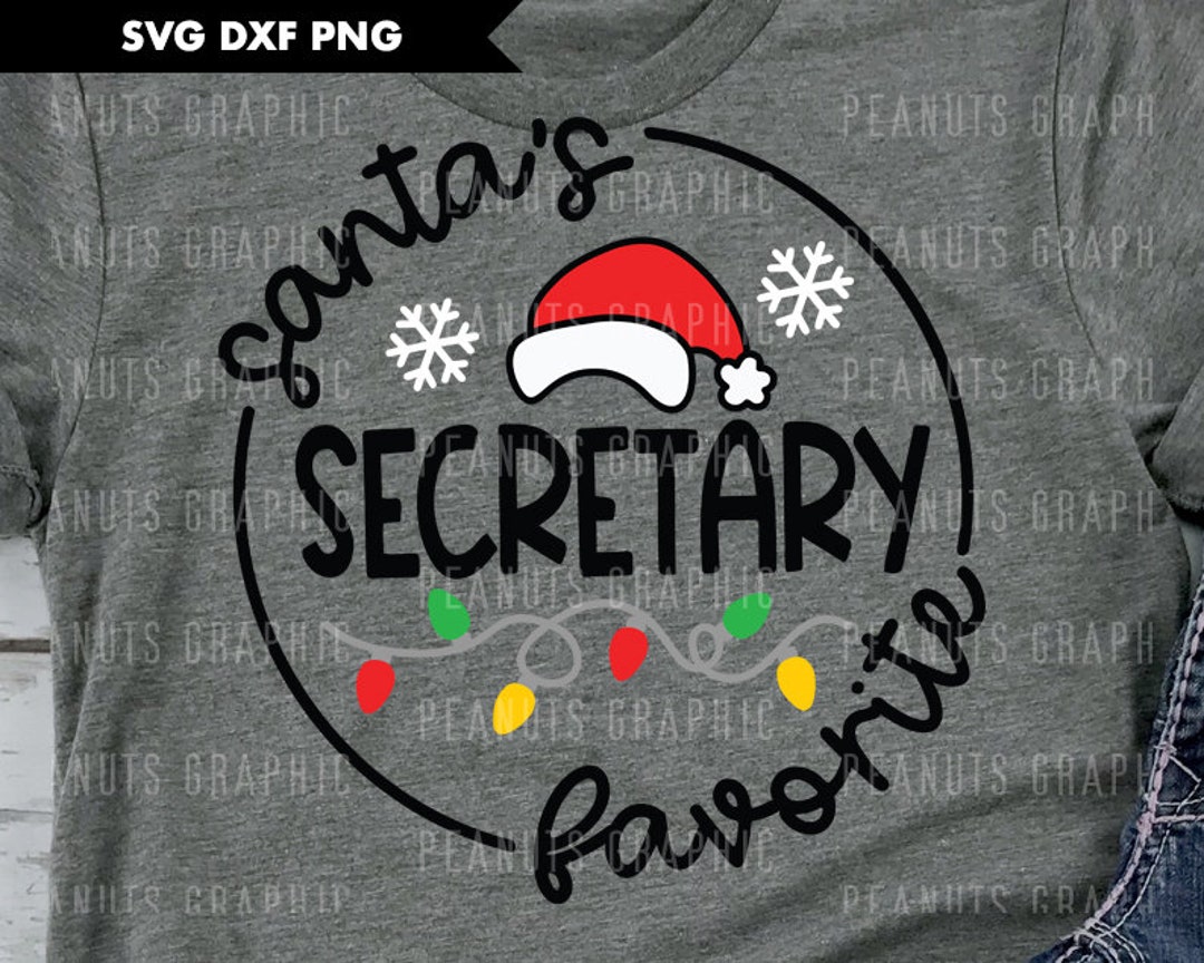Funny Christmas Secretary Svg Santa's Favorite Secretary - Etsy