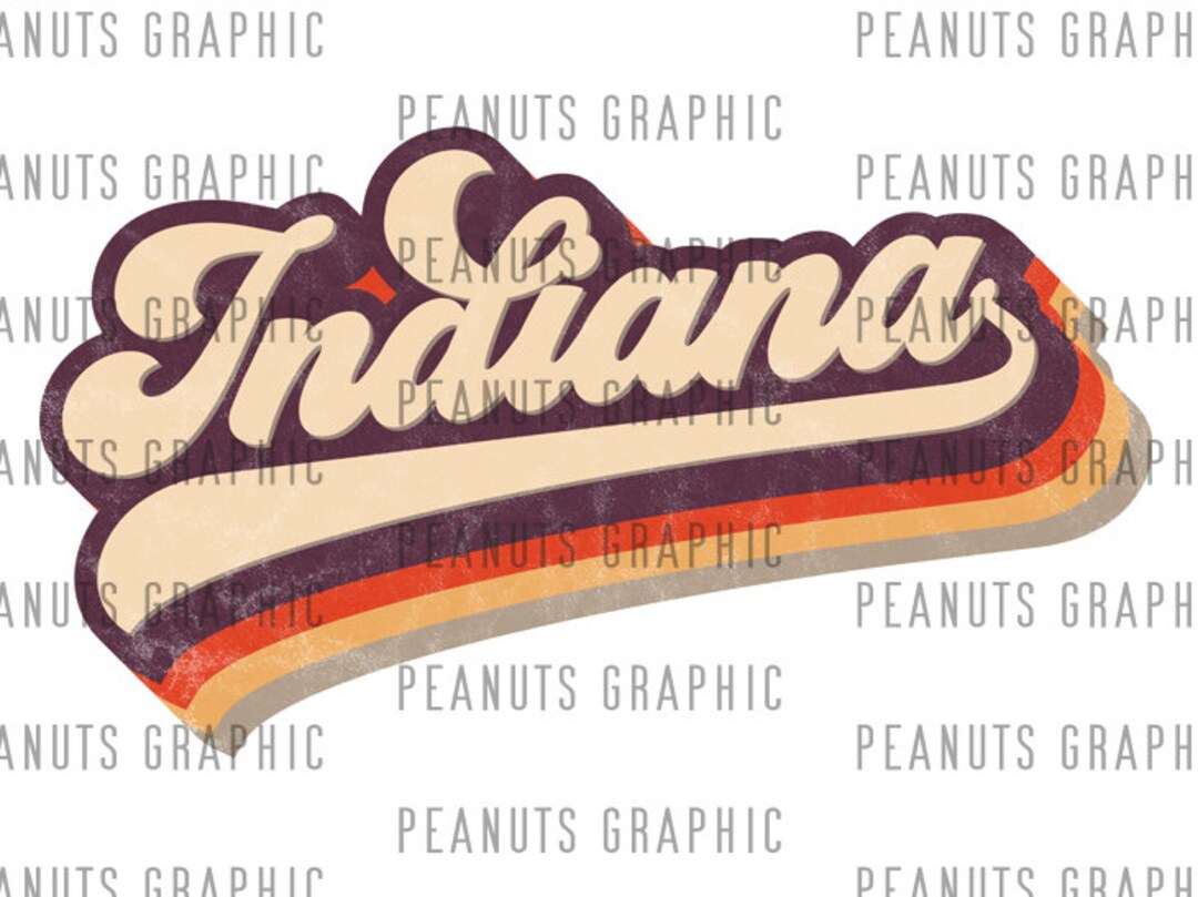 Retro Indiana PNG Sublimation Design, IN, U.S. State, Vintage ...