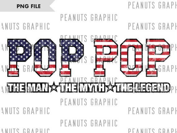 American Flag Pop Pop PNG Sublimation Design Distressed the - Etsy