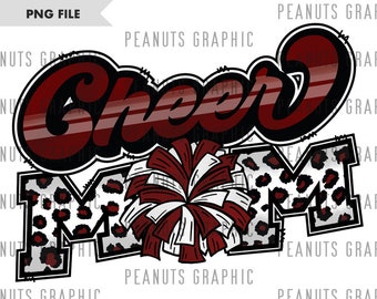 Cheer Mom Maroon Png - Etsy