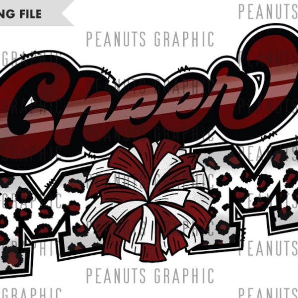 Maroon Cheer Mom Svg - Etsy