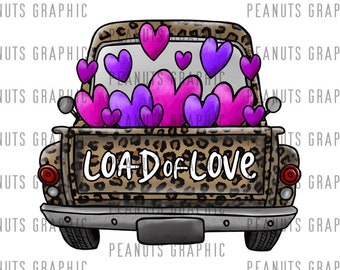 Valentines Sublimation, Loads of Love Sublimation Design, Pink Vintage ...