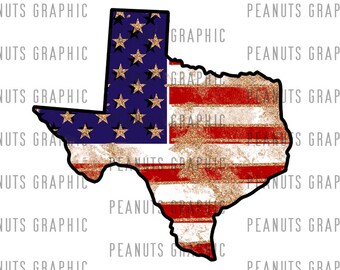 Texas TX American Flag PNG Sublimation Design, US Flag, United States ...