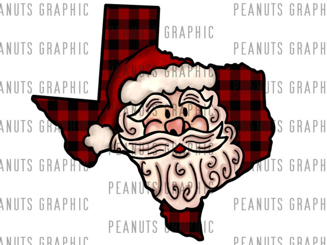 Texas Santa Claus PNG Sublimation Design TX Christmas Red - Etsy