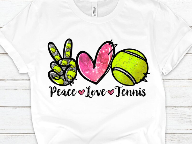 Peace Love Tennis PNG, Tennis Sublimation Design, Leopard, Cheetah ...