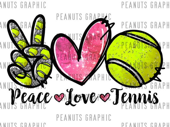 Peace Love Tennis PNG Tennis Sublimation Design Leopard | Etsy