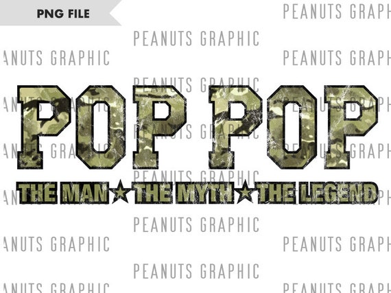 Pop Pop PNG Sublimation Design Camouflage Distressed the - Etsy