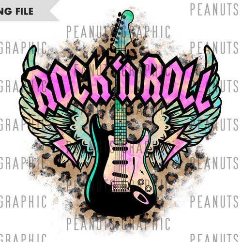 Rock and Roll Music Sublimation Download Vintage Rock Tee - Etsy