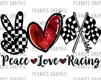 Peace Love Racing SVG PNG Digital Design - Etsy