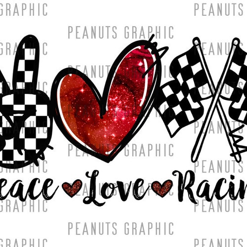 Peace Love Racing SVG PNG Digital Design - Etsy