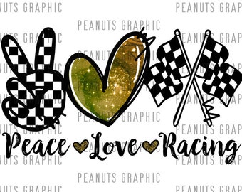 Peace Love Racing SVG PNG Digital Design - Etsy