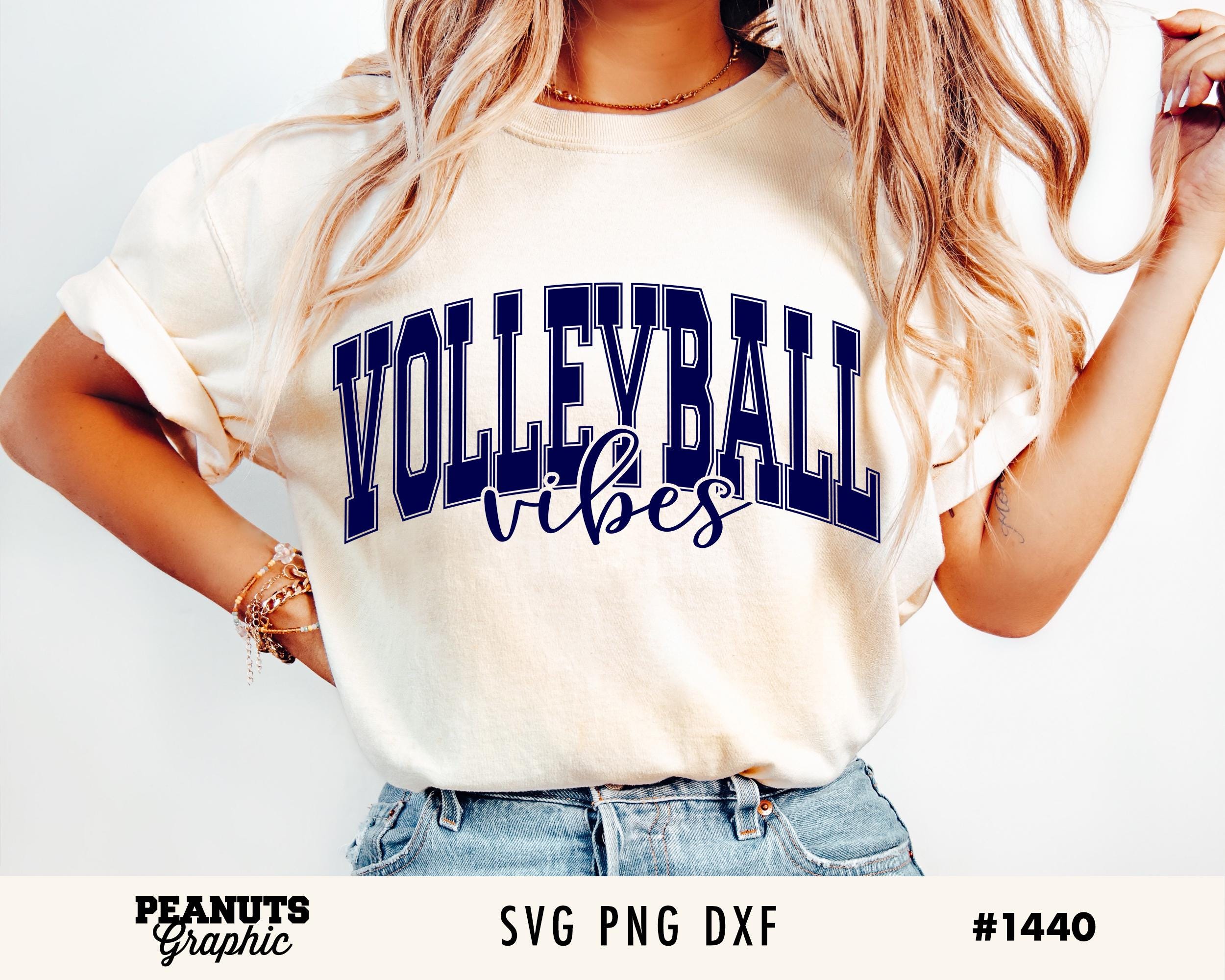 Volleyball Vibes SVG PNG, Volleyball Svg, Volleyball Mom Svg ...