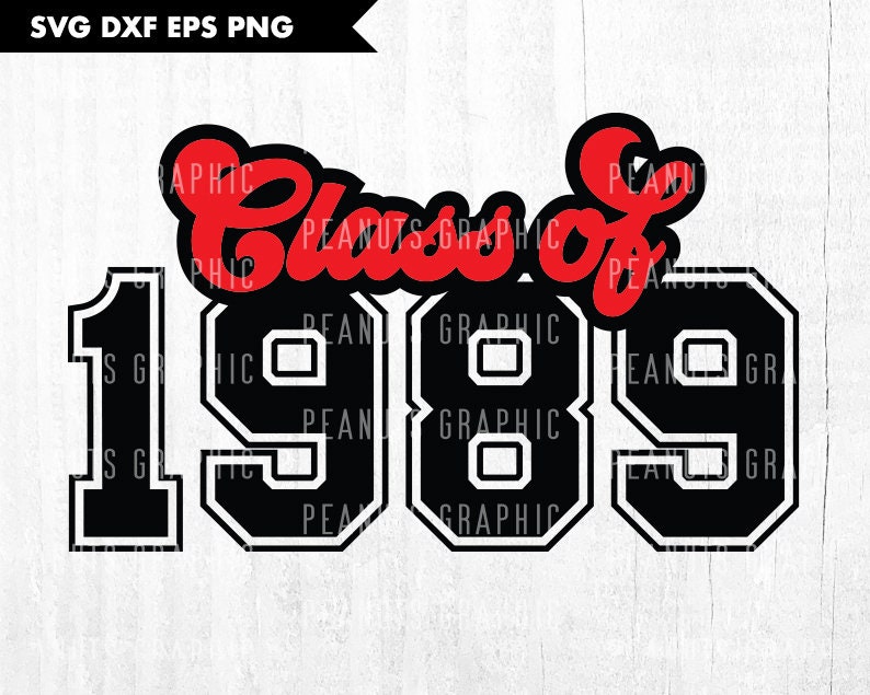 Reunion SVG classe de 1989 svg, esprit de groupe, chemise, Senior 80 ...
