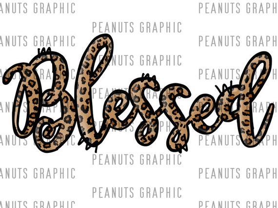 Leopard Blessed PNG Sublimation Design Leopard Cheetah Hand | Etsy