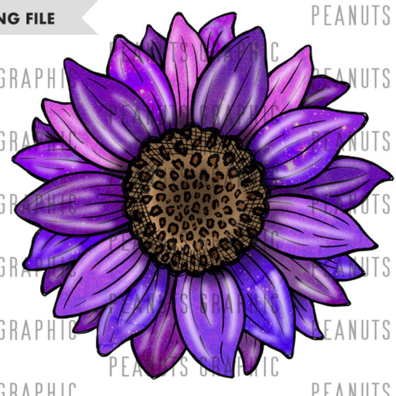 Purple Sunflower Png - Etsy