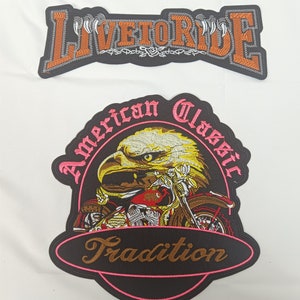 Large Hand Embroidered Eagle Letters Patch Fabric Patch Clothing ...