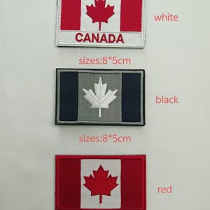 Canada Flag Embroidery Velcro Flag Morale Badge Fabric Patch, Hand Embroidered Badge Arms Patch ...