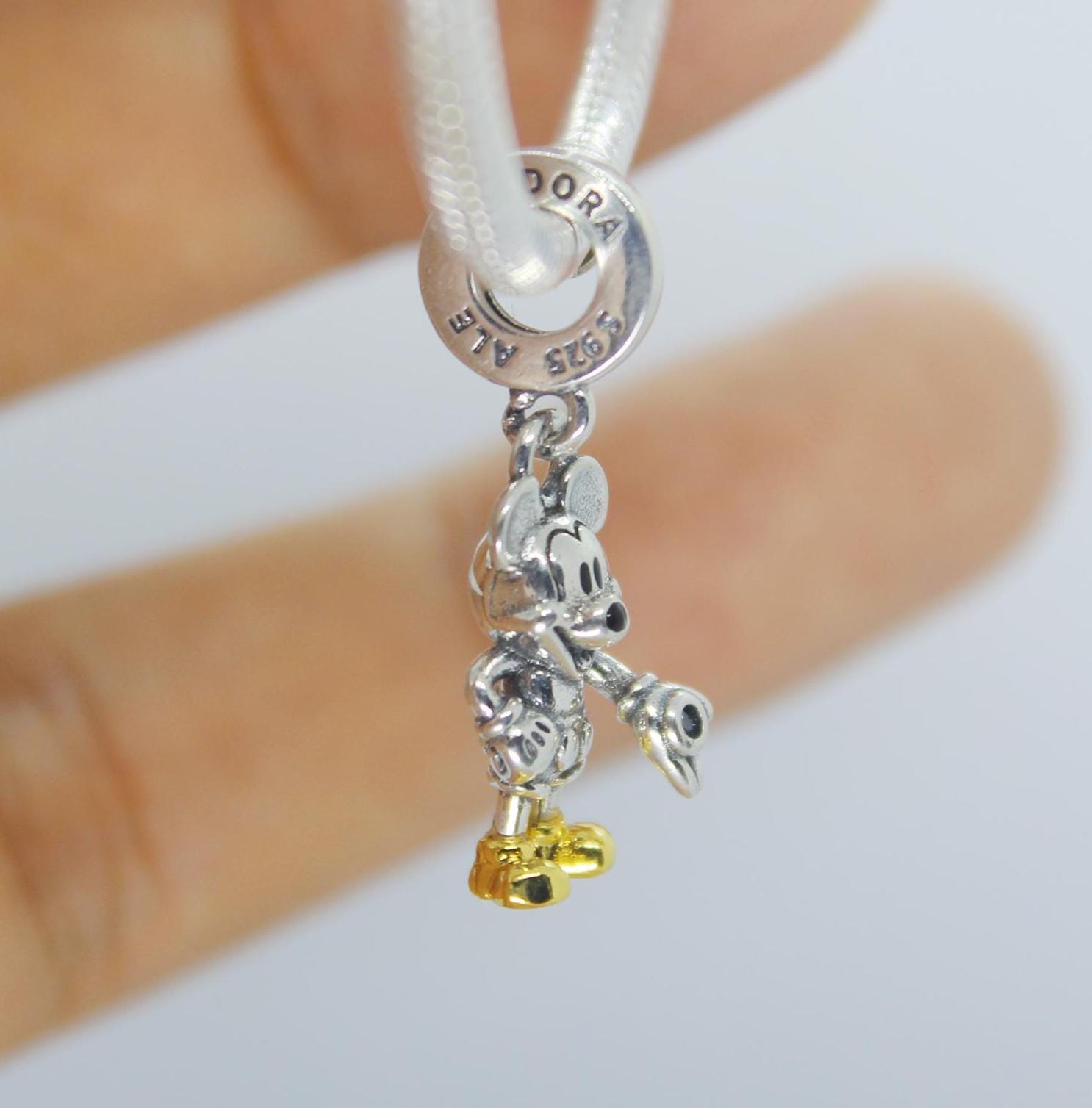 Disney 100th Anniversary Mickey Mouse Charm-sterling Silver Pendant ...