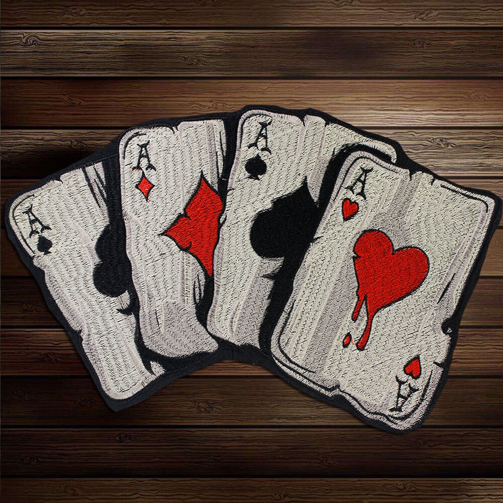 Large A Playing Cards Patch Motorcycle Embroidery Patches Iron on ...