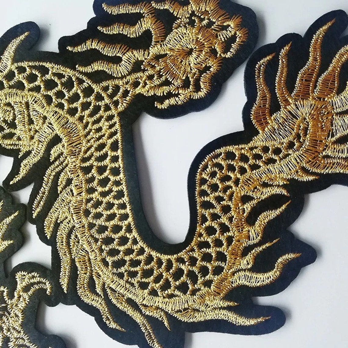 Discount/golden Chinese Dragon Embroidery Patch /sew on - Etsy