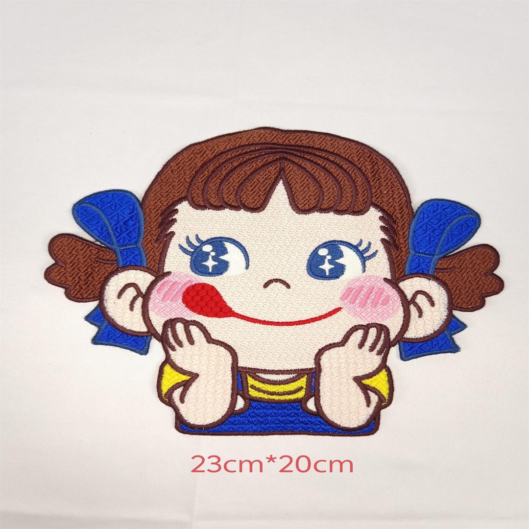 Handmade Embroidery Cute Girl Fabric Stickers Sewing Clothing ...