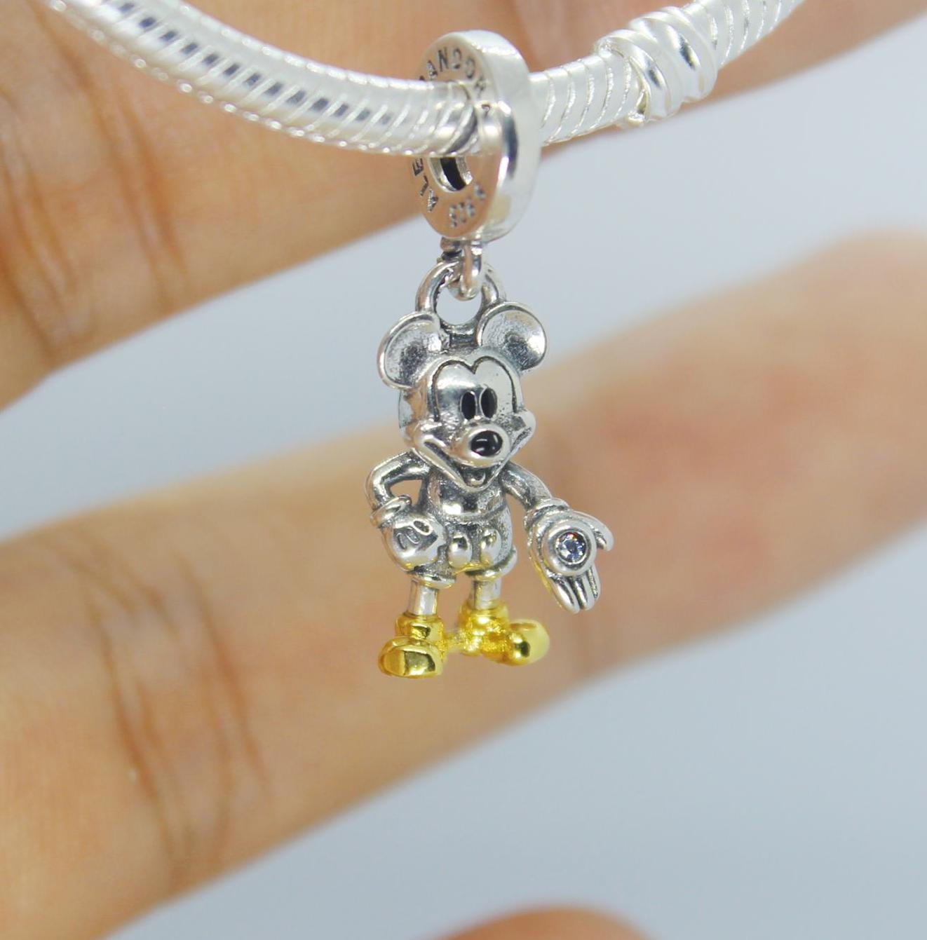 Disney 100th Anniversary Mickey Mouse Charm-sterling Silver Pendant ...