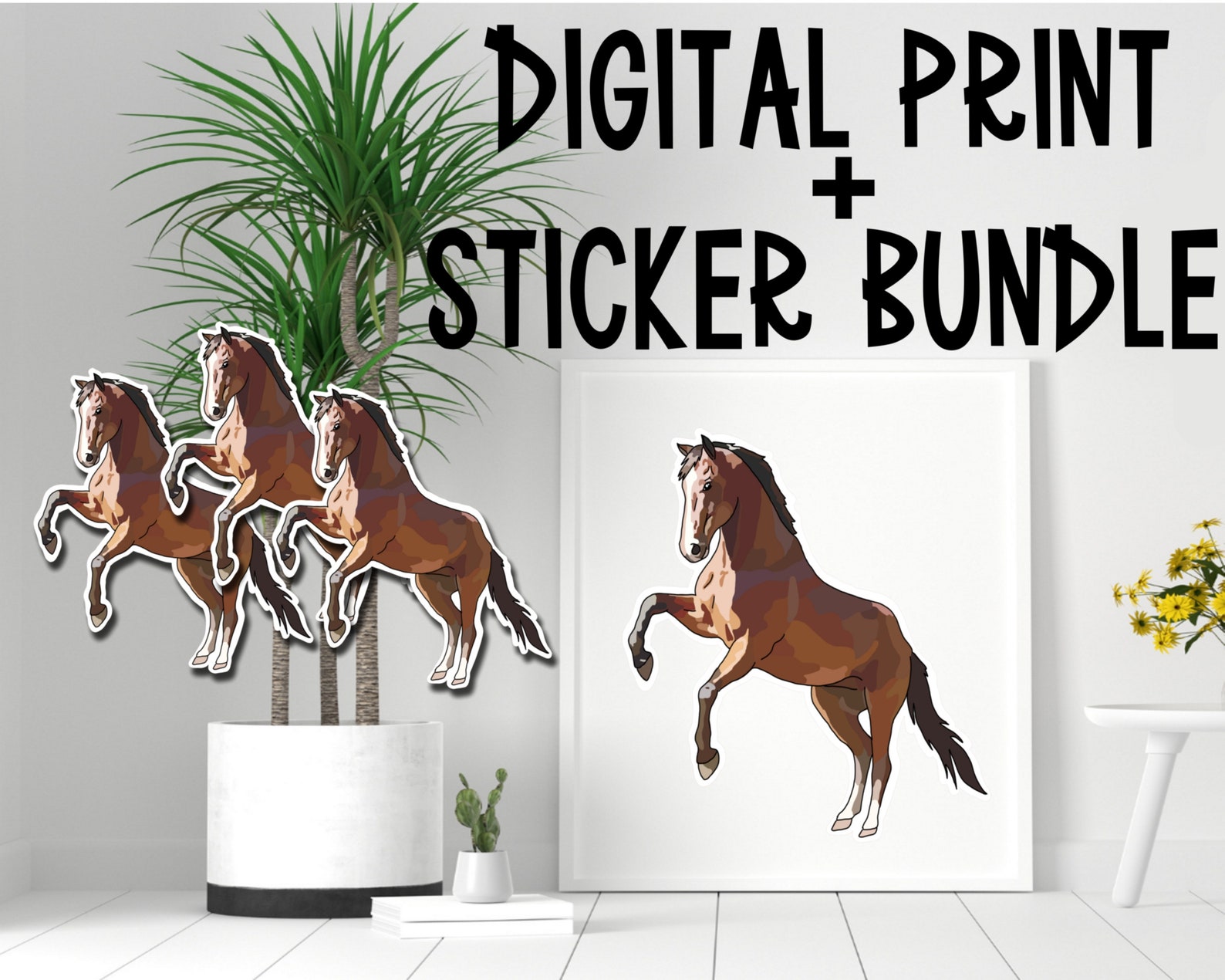 Custom Horse Sticker Waterproof Vsco Laptop Water Bottle - Etsy