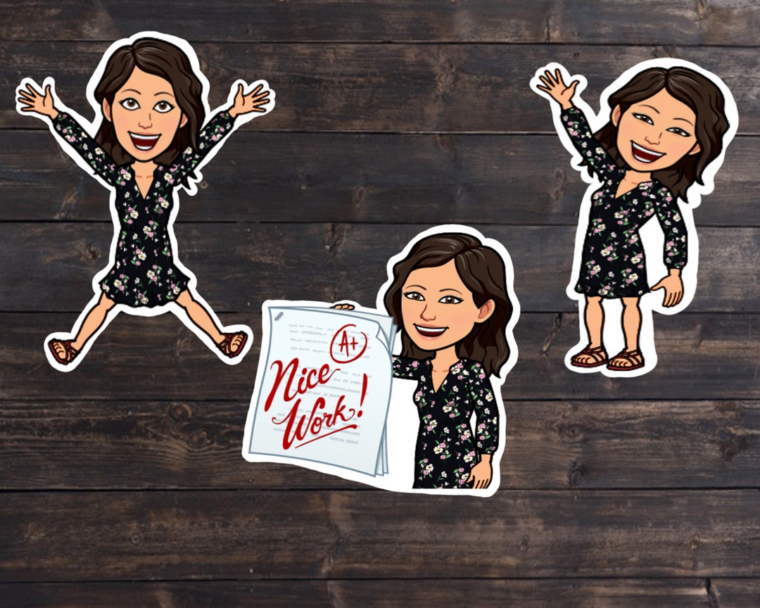 Custom Bitmoji Sticker Set---up to 3 Poses! *see Description* - Etsy