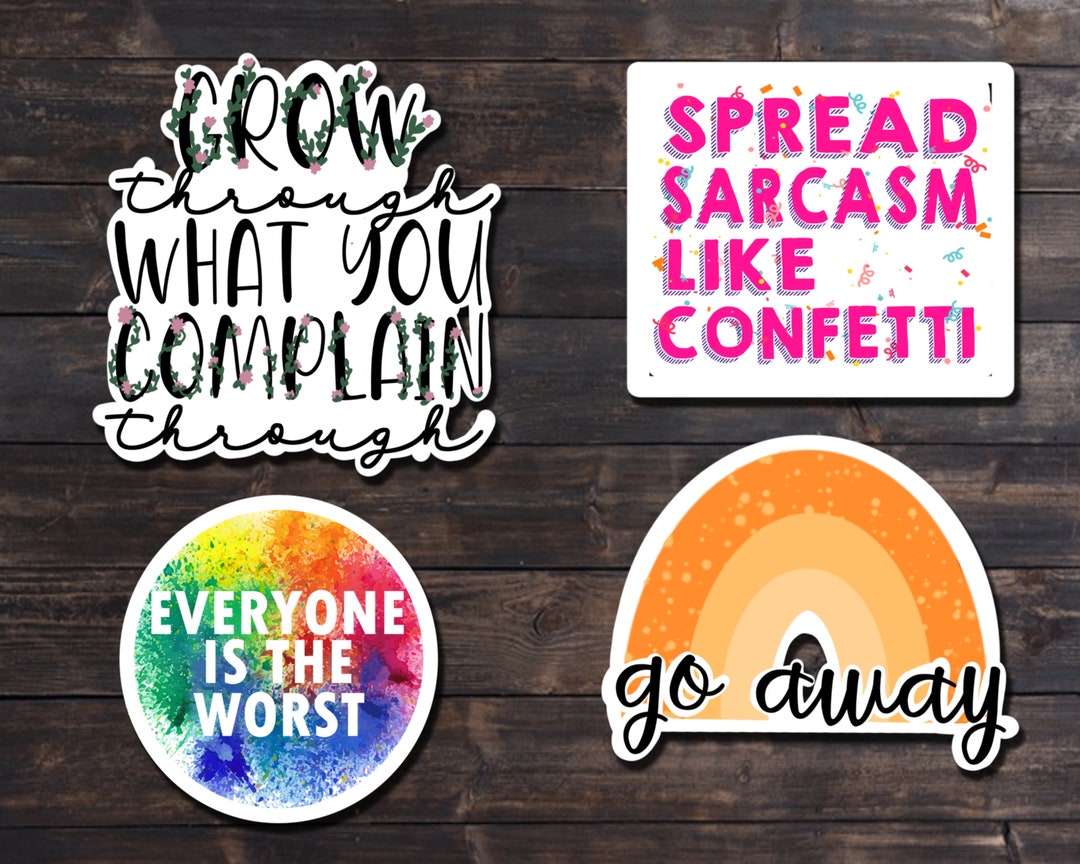 Sticker Set: Snarky Anti-motivational Waterproof - Etsy