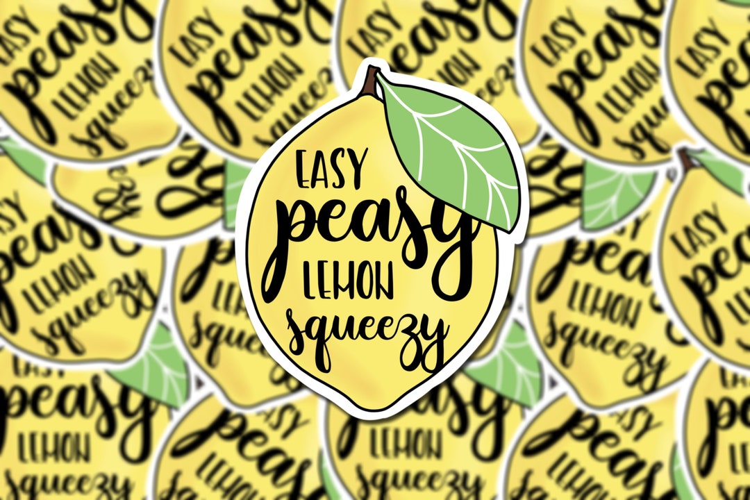 Easy Peasy Lemon Squeezy Sticker Waterproof Vsco Laptop Water Bottle ...
